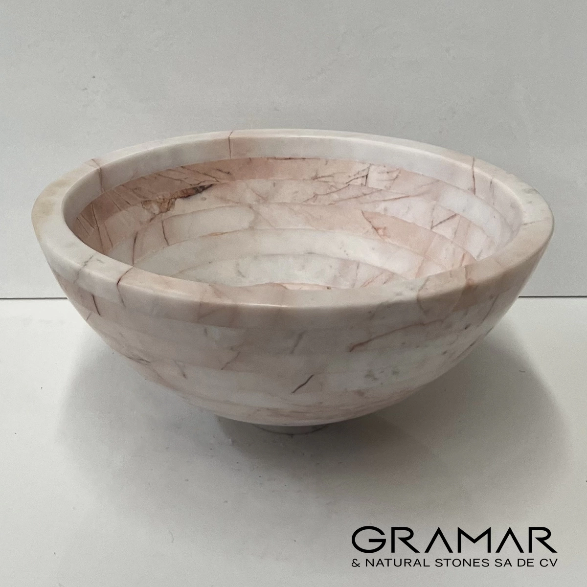 Ovalín de Mármol Rosa Salmón Mate - Gramar & Natural Stones